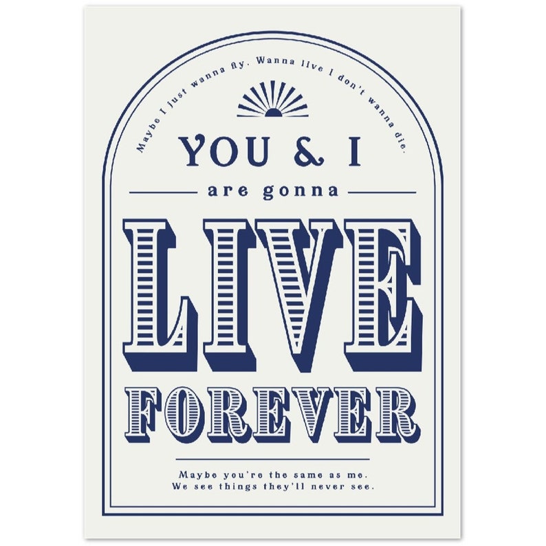 Oasis Poster | ‘live Forever’ Lyrics Print | Oasis Art Print - Etsy