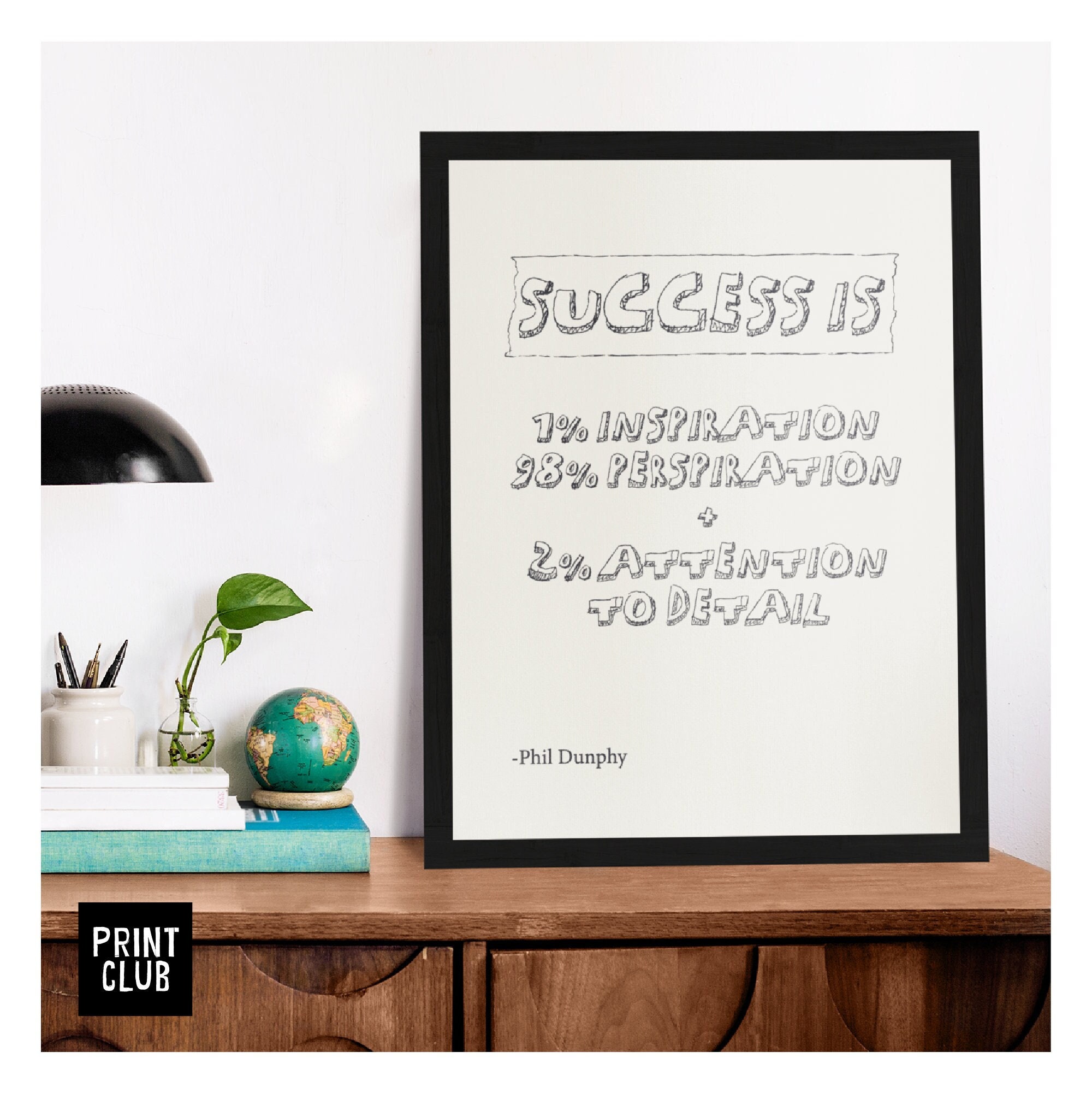 Modern Family Print Philsosophy Poster success Is Phil Dunphy Quote - Etsy