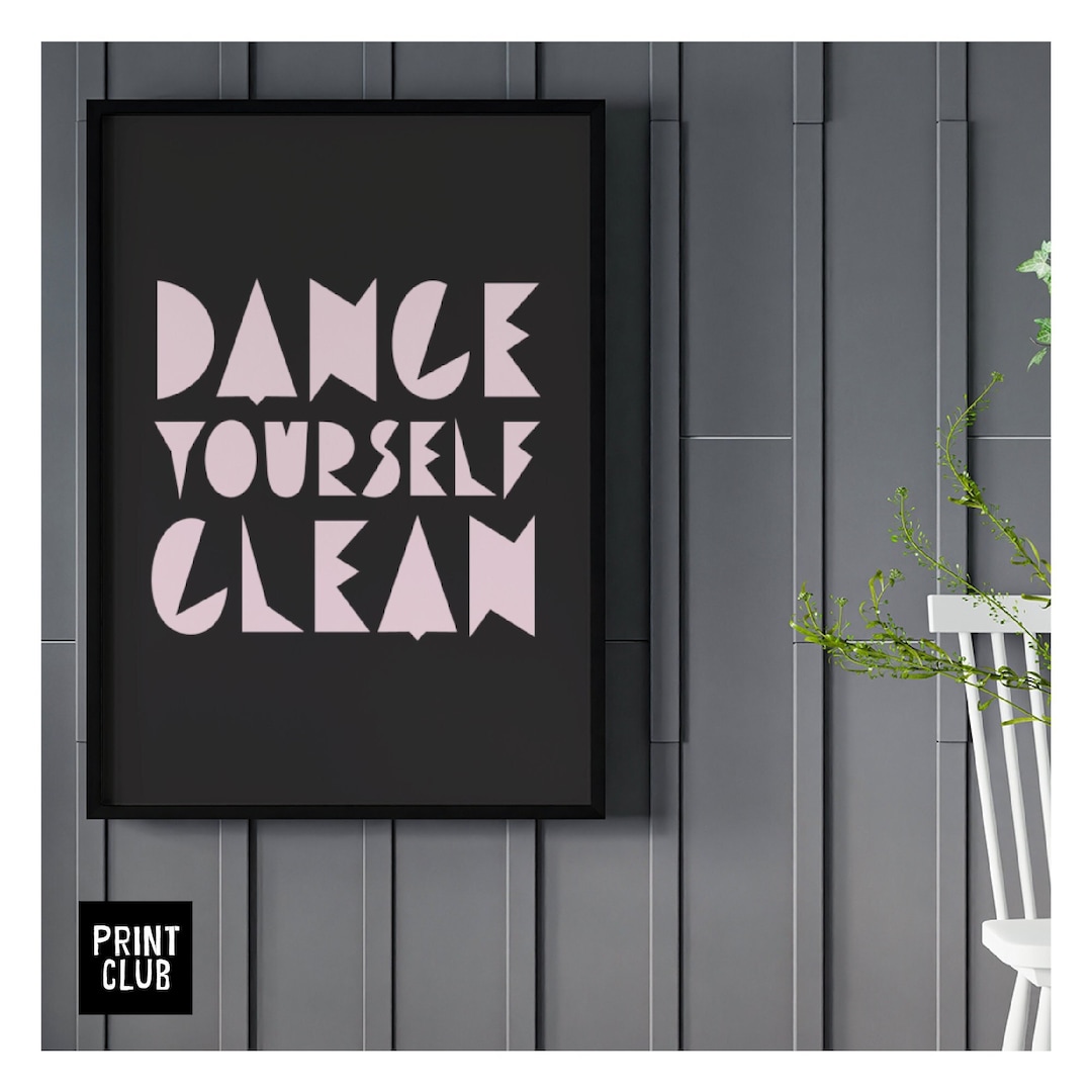 LCD Soundsystem Poster | ‘dance Yourself Clean’ Lyrics Print | LCD ...