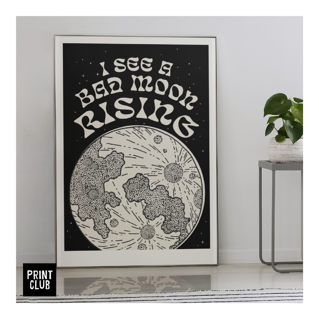 Creedence Clearwater Revival Poster bad Moon Rising Lyrics Print ...