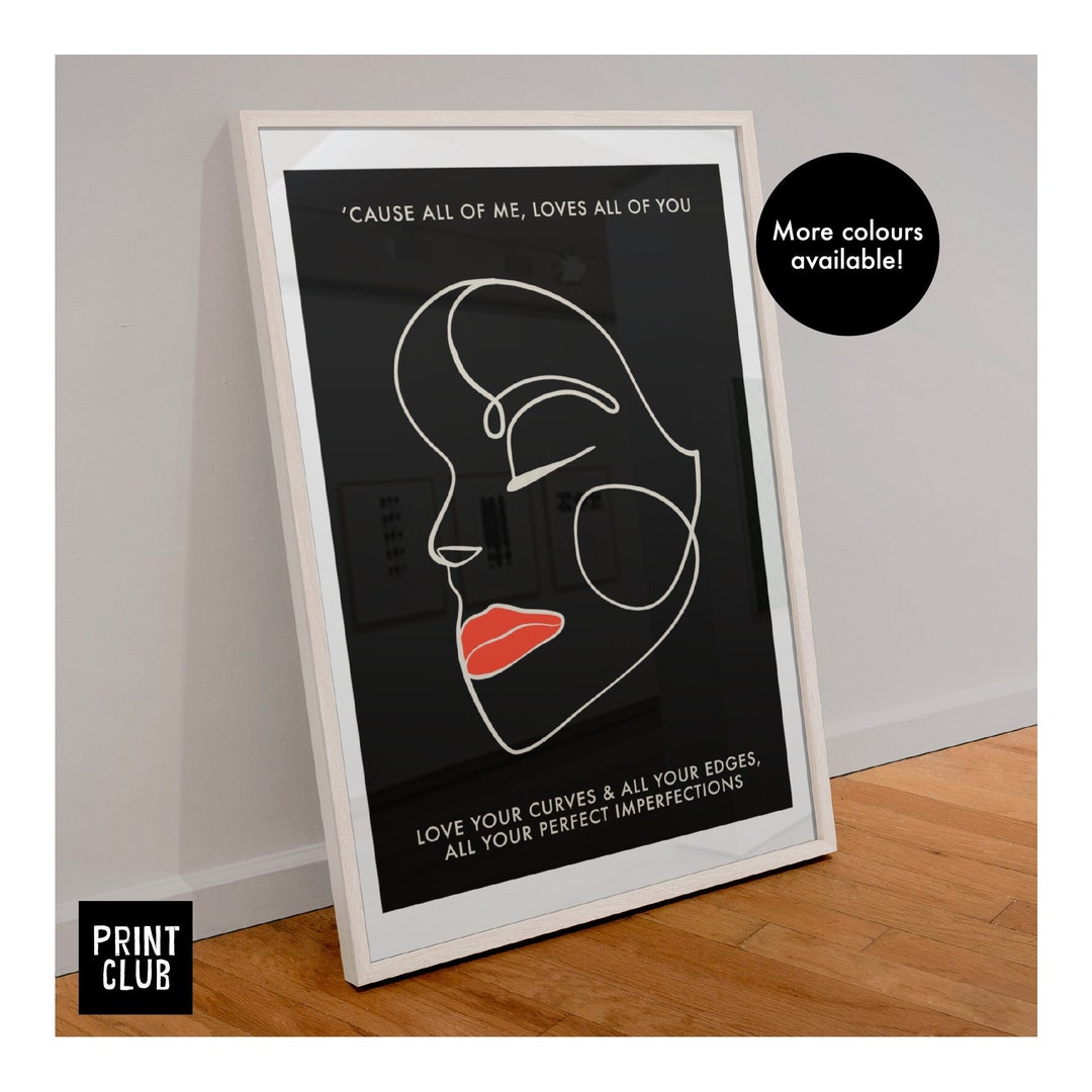 John Legend Poster all of Me Lyrics Print John Legend - Etsy