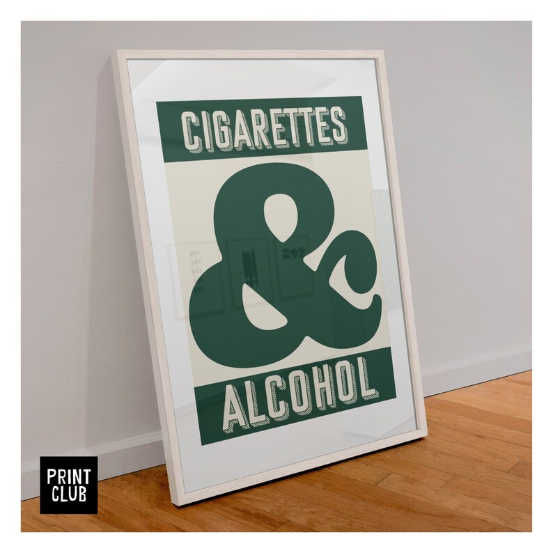 Oasis Poster cigarettes & Alcohol Art Print Oasis Lyrics Art Print - Etsy