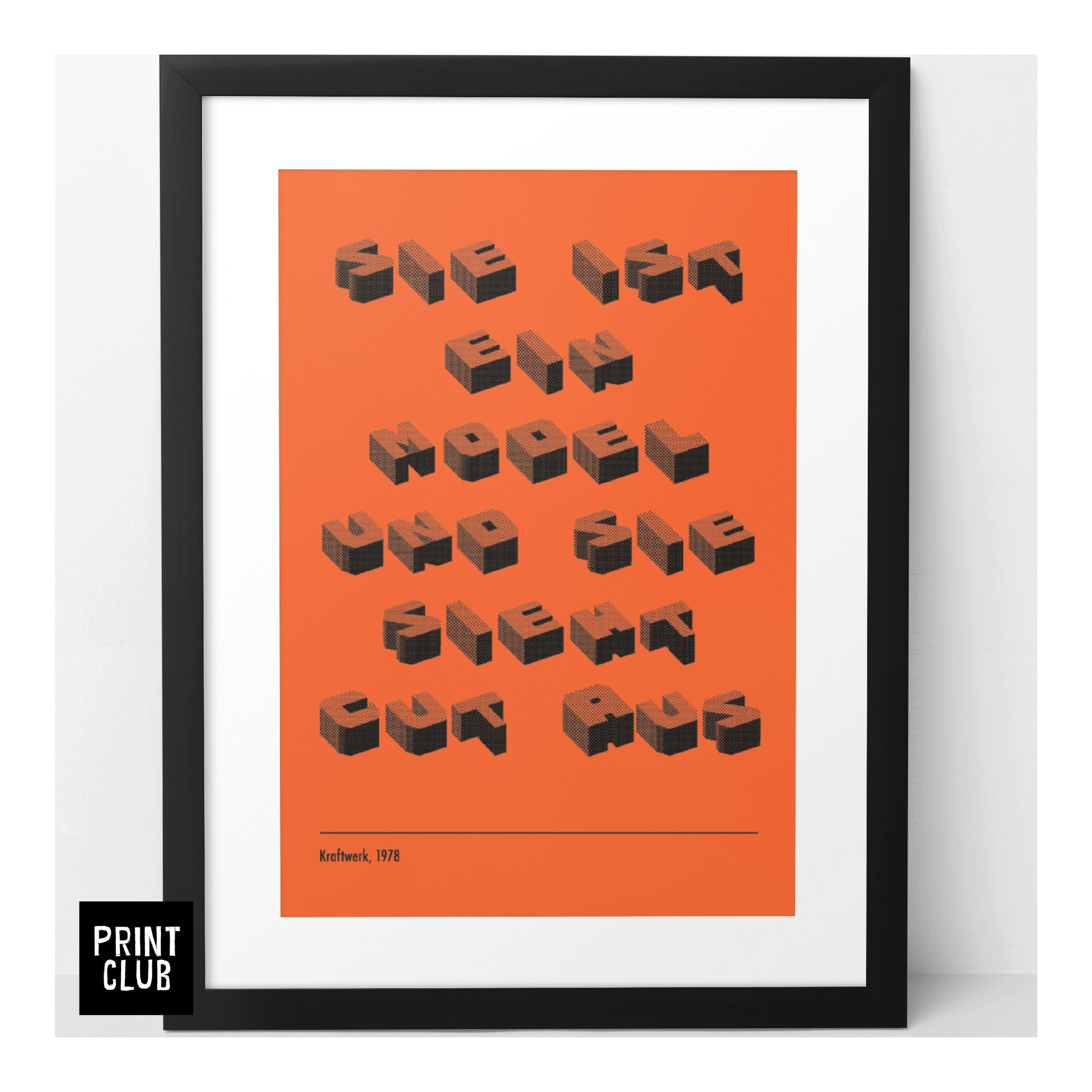 Das Model Poster the Model Lyrics Kraftwerk Lyrics Print Kraftwerk Art ...