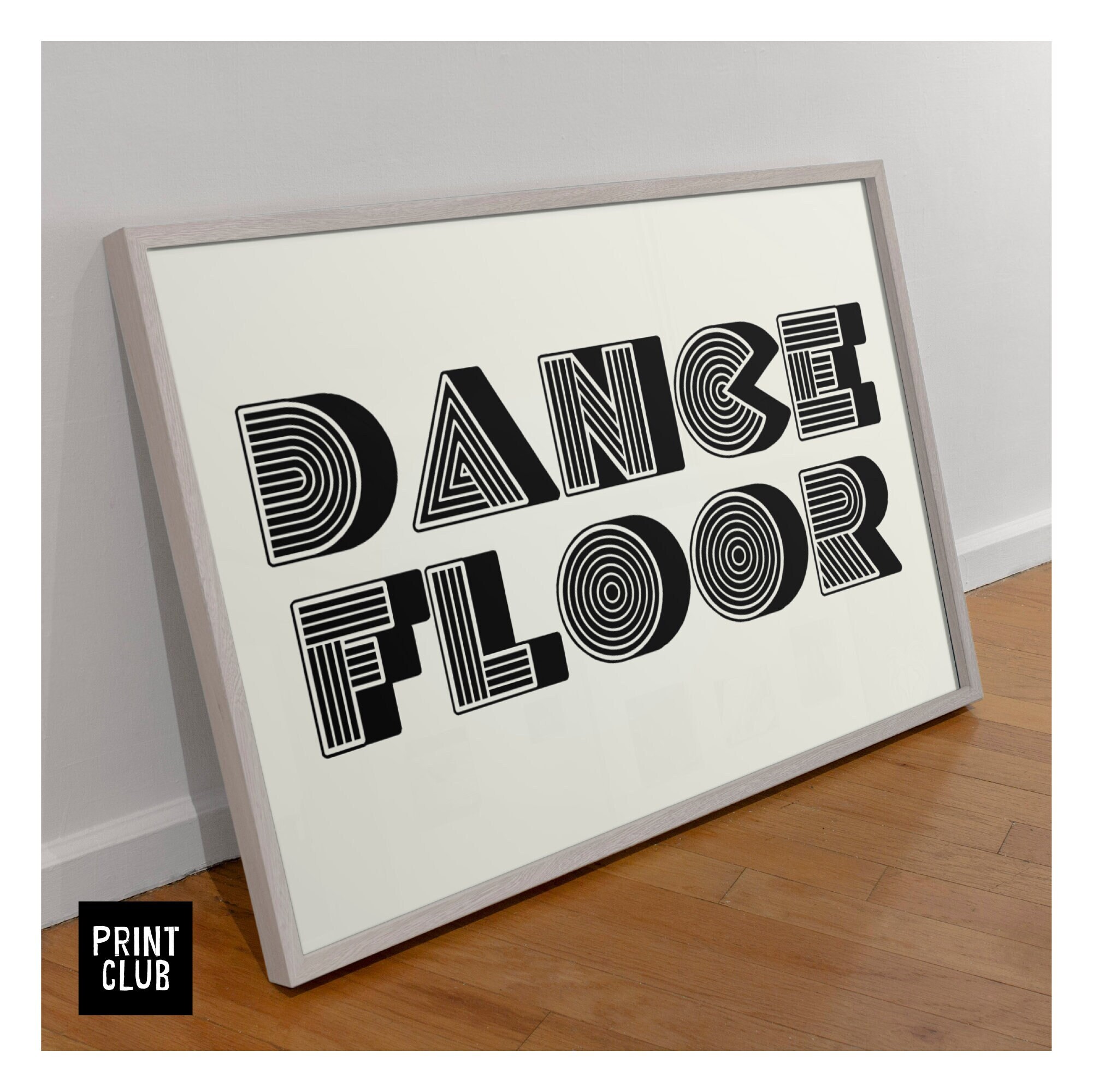 Dance Floor Print Retro Dance Floor Poster Disco Dancefloor Poster - Etsy