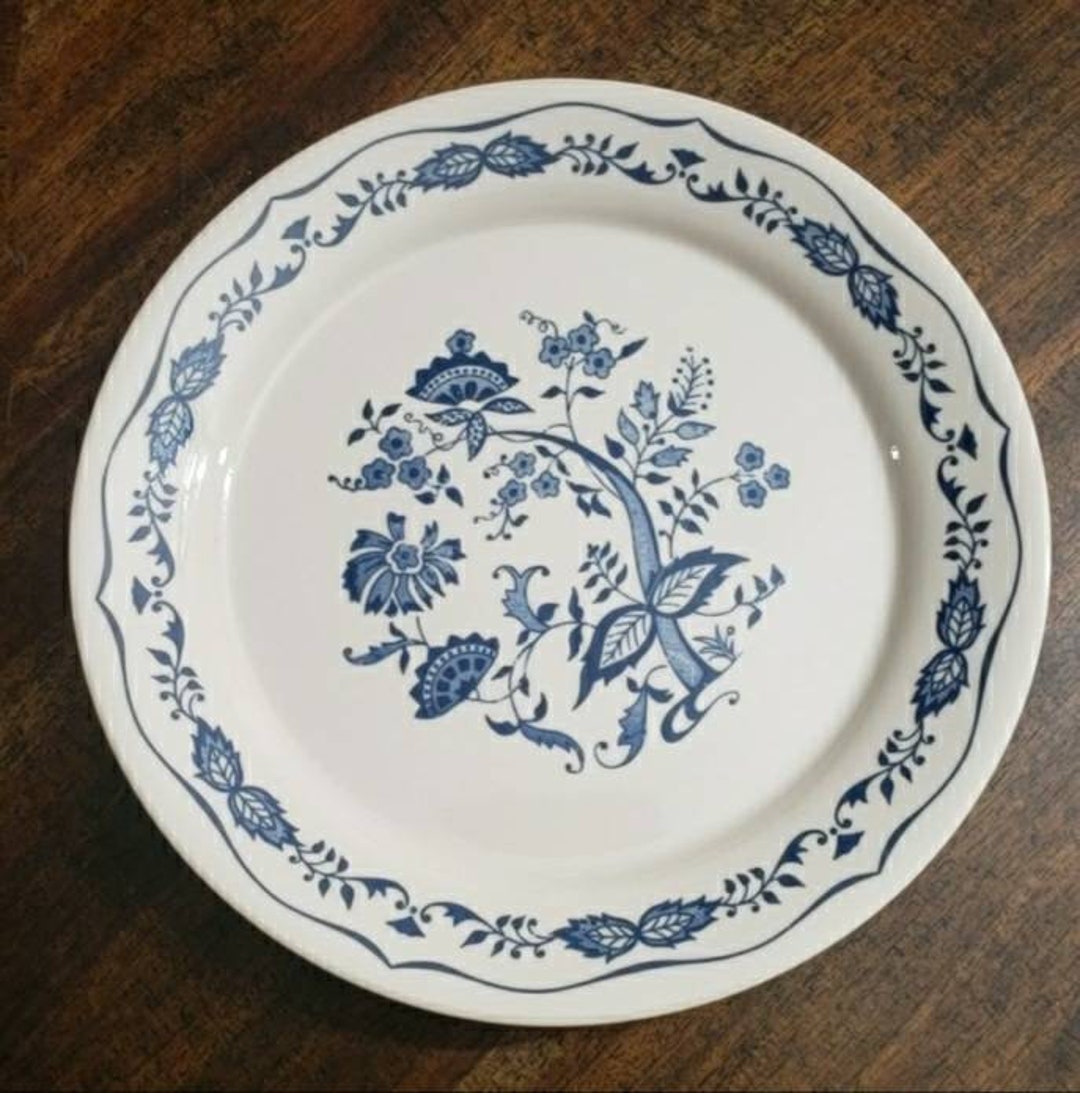 Vintage Corelle Blue Floral Luncheon Plates Set of Two Blue Onion Plate ...
