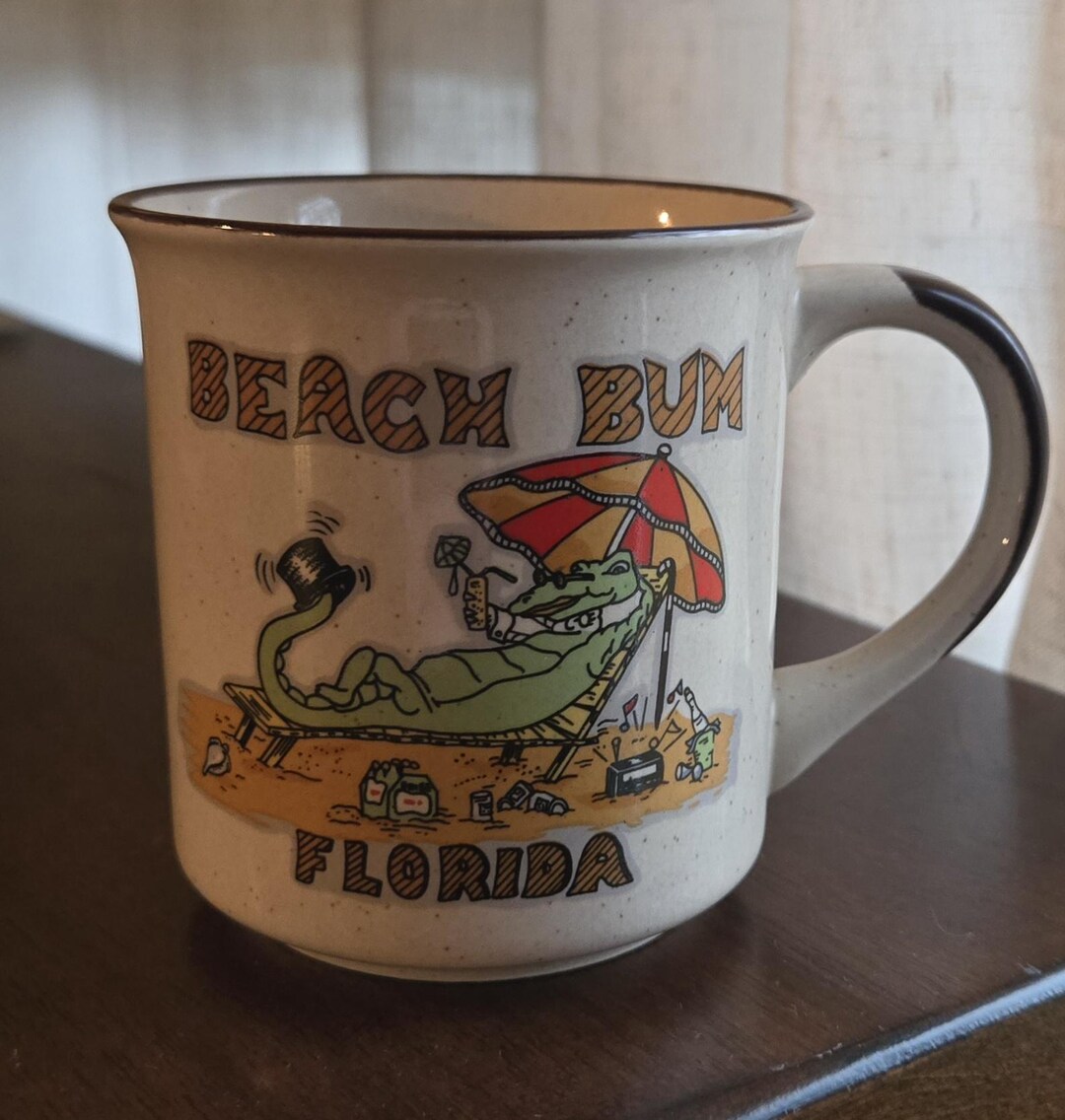 Vintage Beach Bum Florida Mug - Etsy