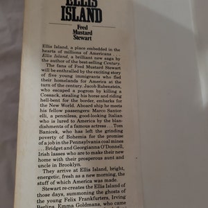 Vintage Ellis Island Hardcover Book With Jacket - Etsy