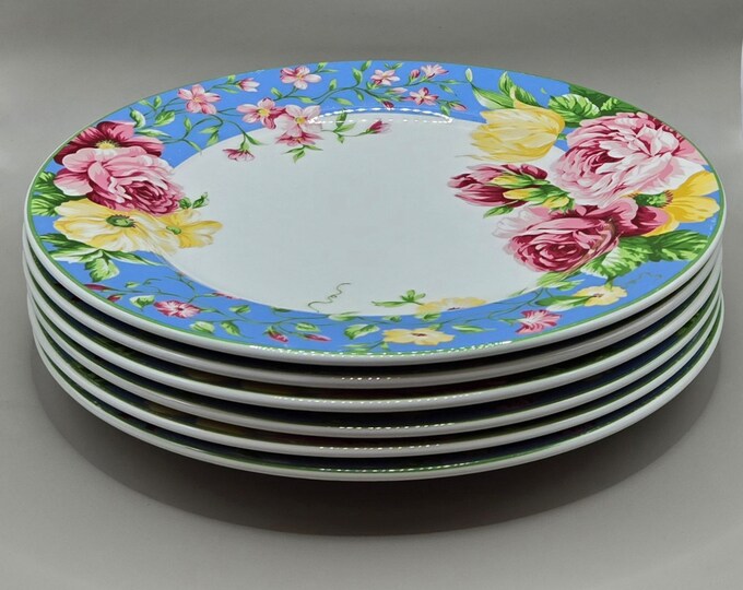 Garden Room Dinner Plates Set of Six Masterpiece by Waverley - Etsy