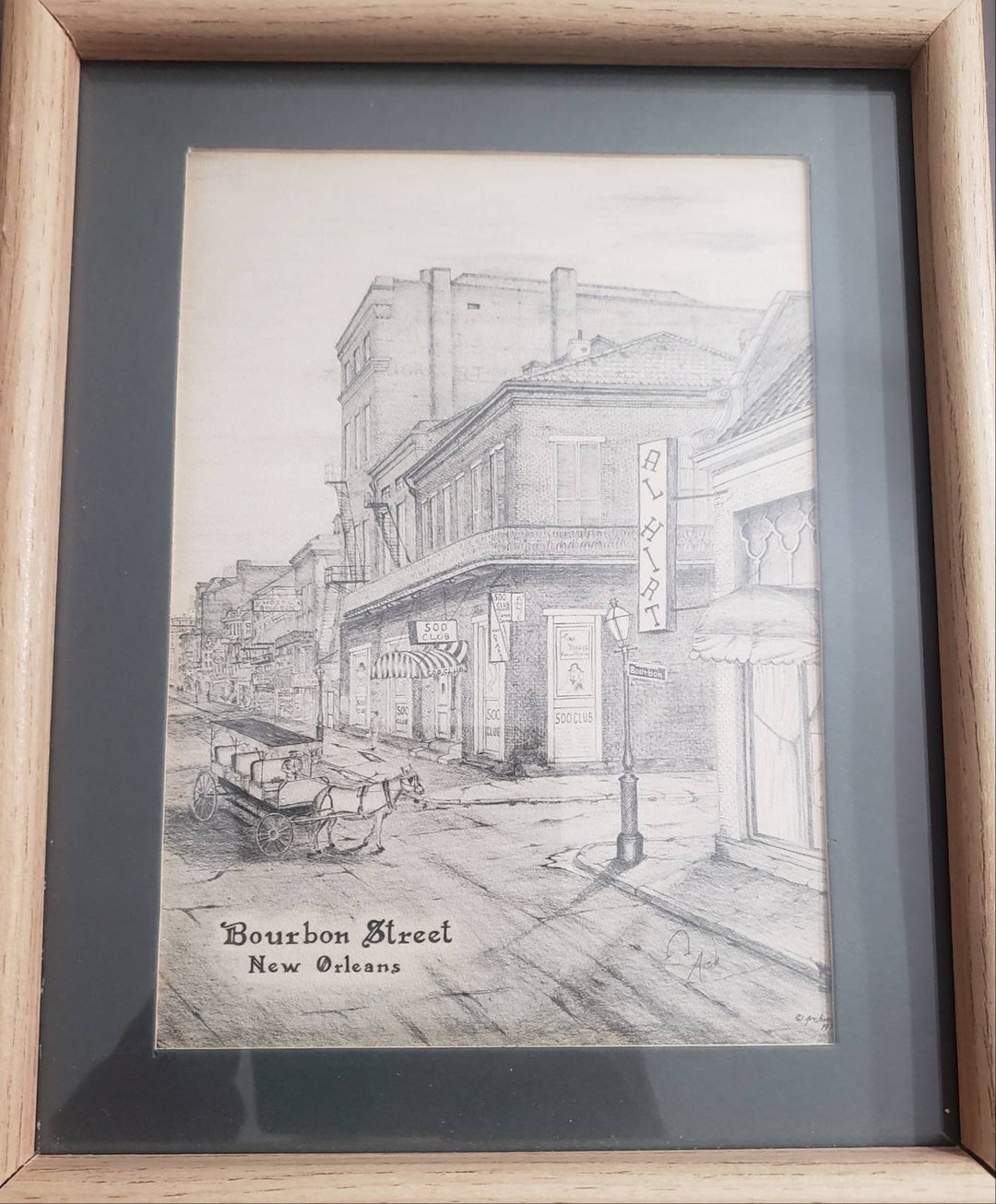 Archie Boyd Print Bourbon Street New Orleans Seventies Framed - Etsy