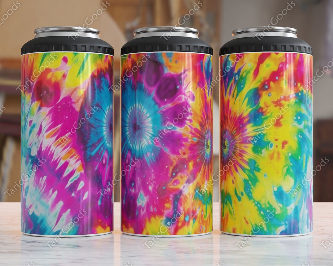 4in1 Can Cooler Wrap, Tie Dye 4in1 Can Cooler Sublimation Designs, Can ...