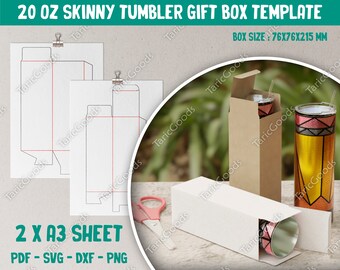 Tumbler Box Template - Etsy
