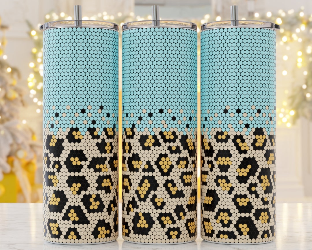 Leopard Print Ss16 Rhinestone Template for 20oz Skinny Tumbler - Etsy