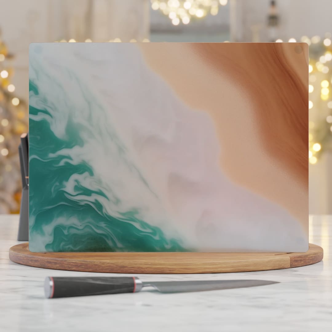 Cutting Board Sublimation Design, Wooden and Waves Resin Sublimation ...