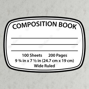 Composition Notebook - Etsy