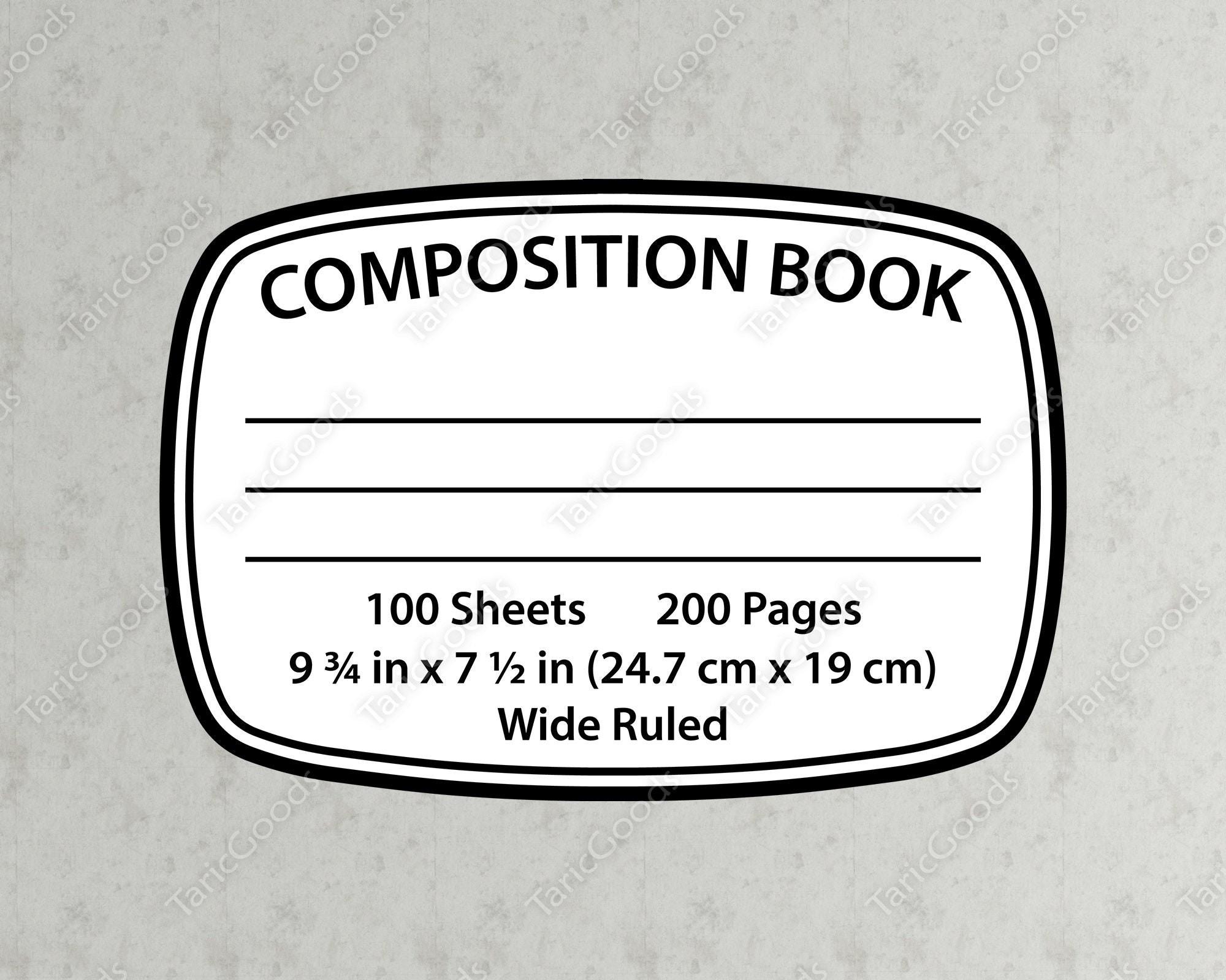 Composition Notebook Vector