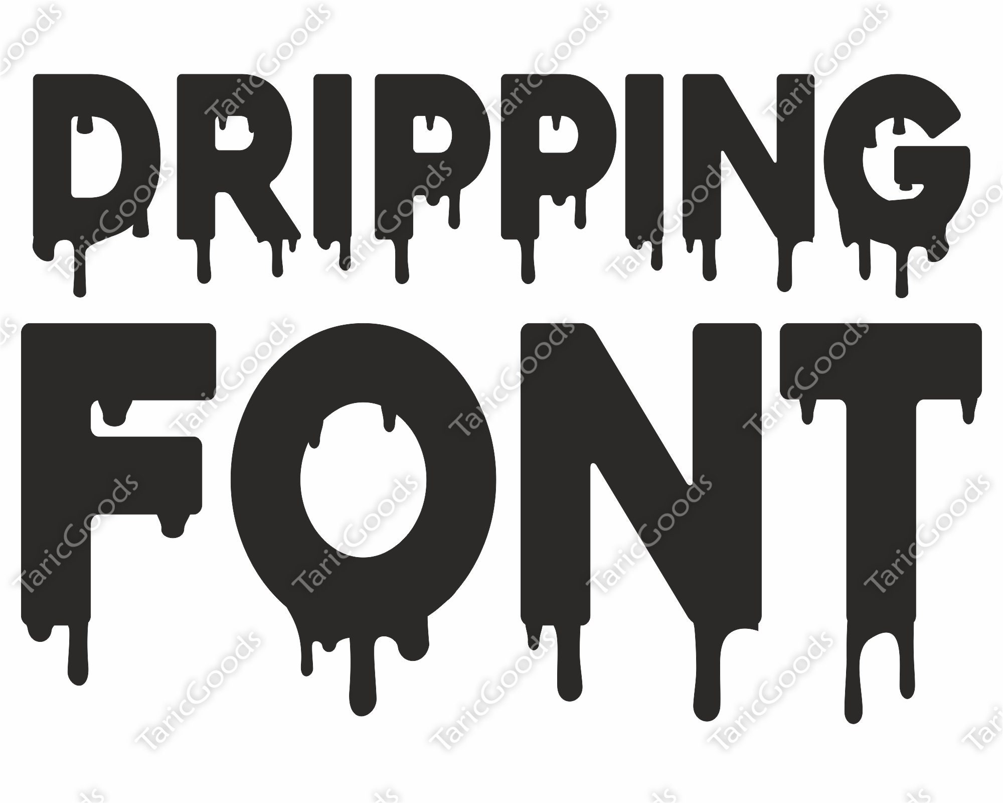 Dripping Font Svg - Etsy Singapore