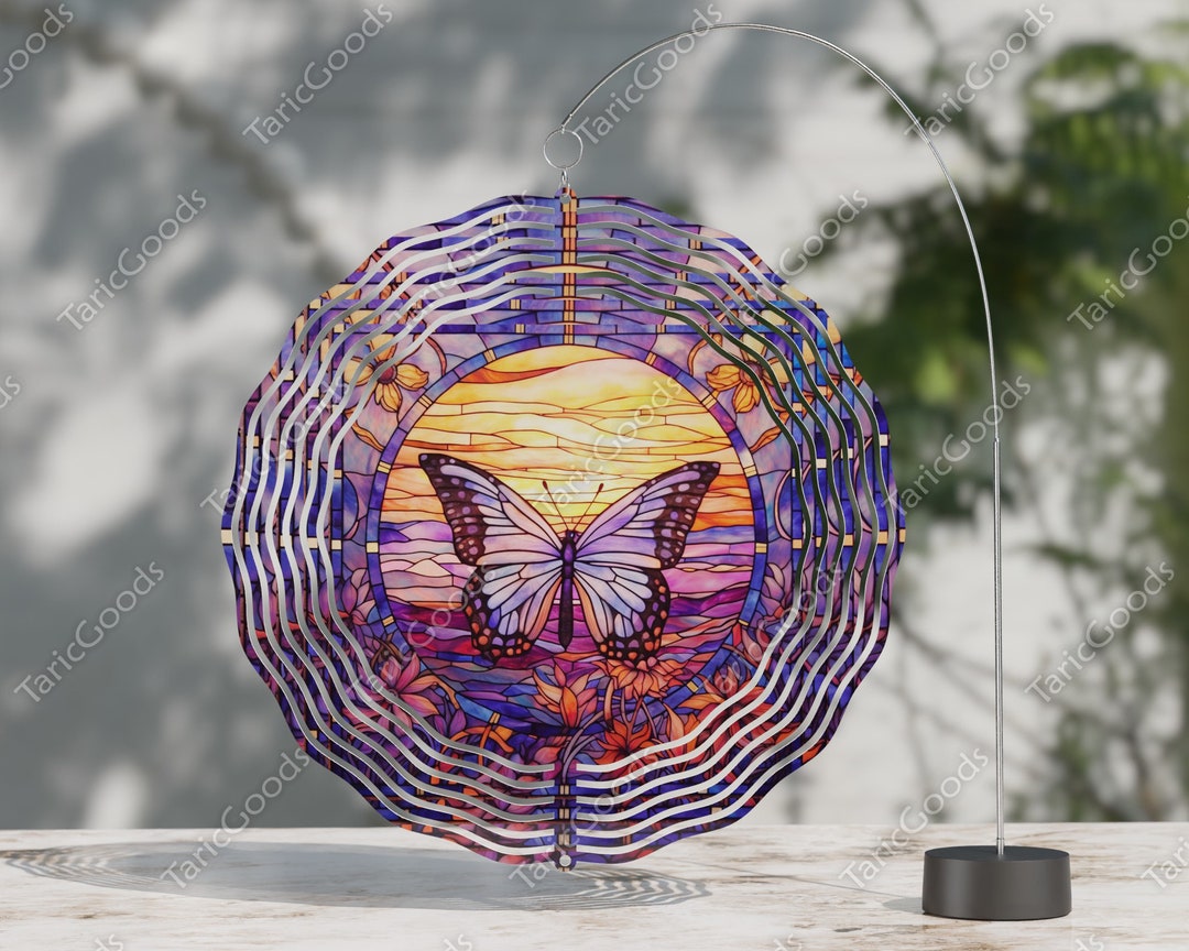 Wind Spinner Png Butterfly Wind Spinner Sublimation Design - Etsy