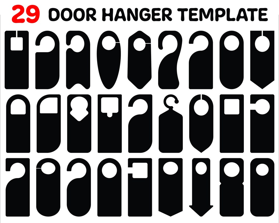 Door Hanger Templates, Door Hanger Png, Door Hanger Svg Files for ...