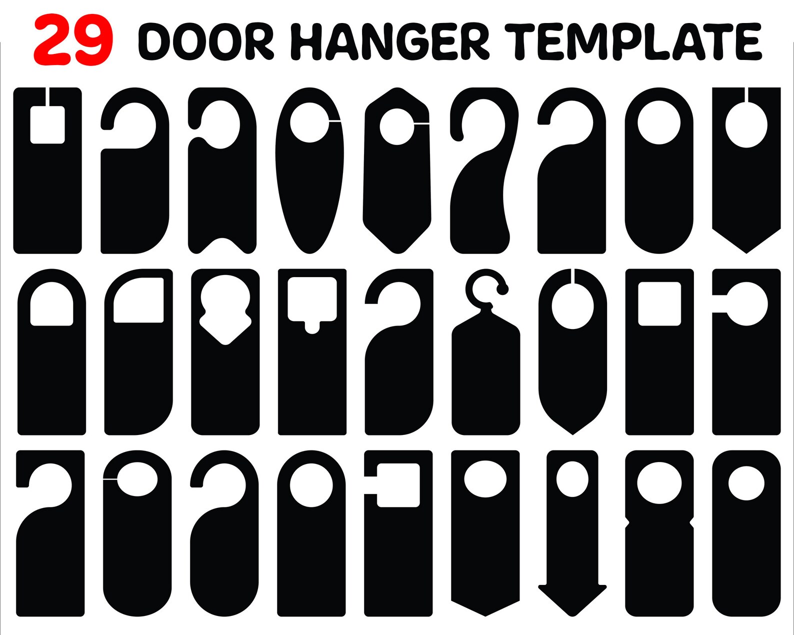 Door Hanger Templates Door Hanger Png Door Hanger Svg Files - Etsy