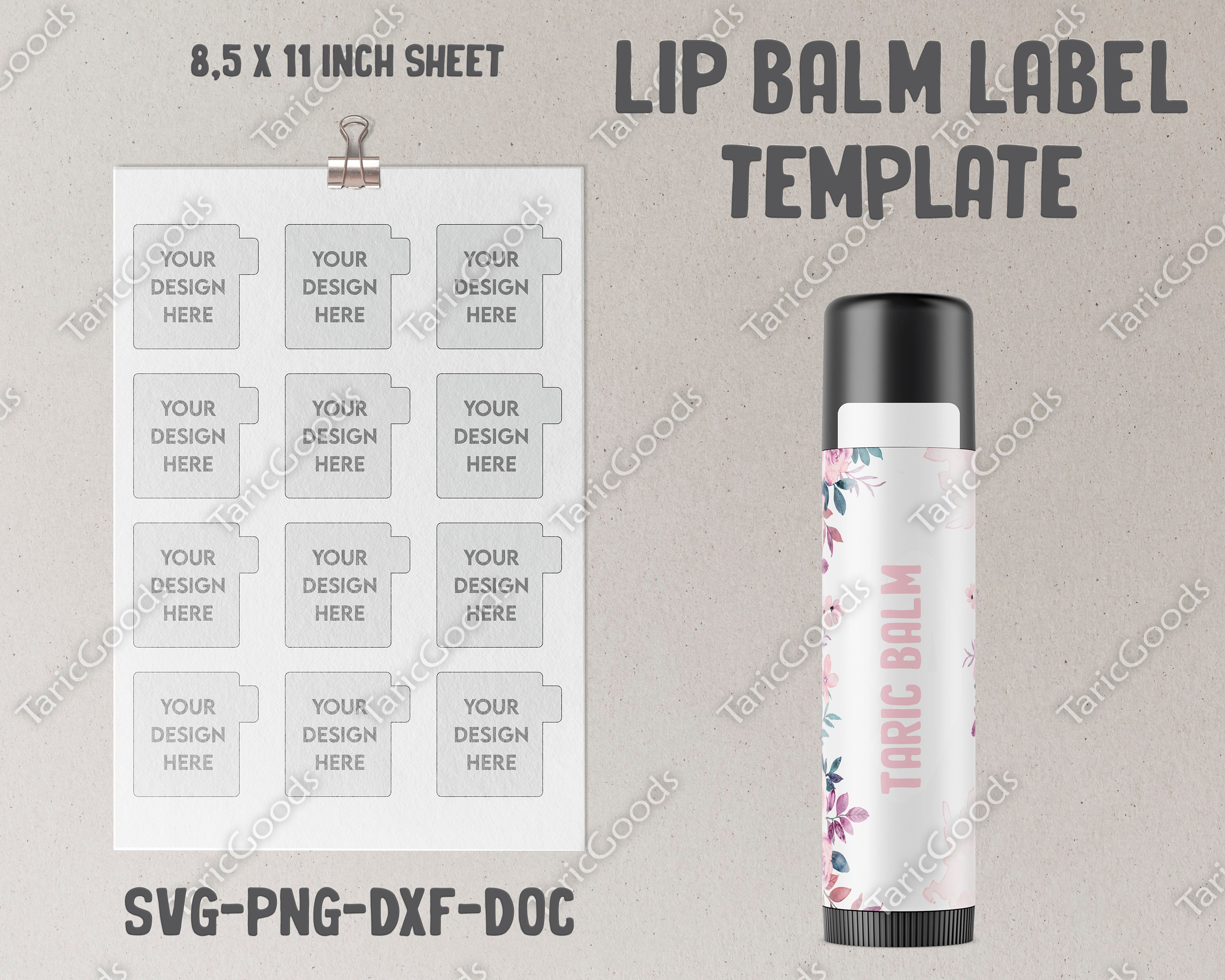 Cricut Lip Balm Label - Etsy