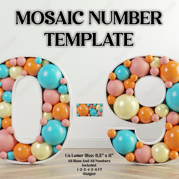 Mosaic Numbers - Etsy