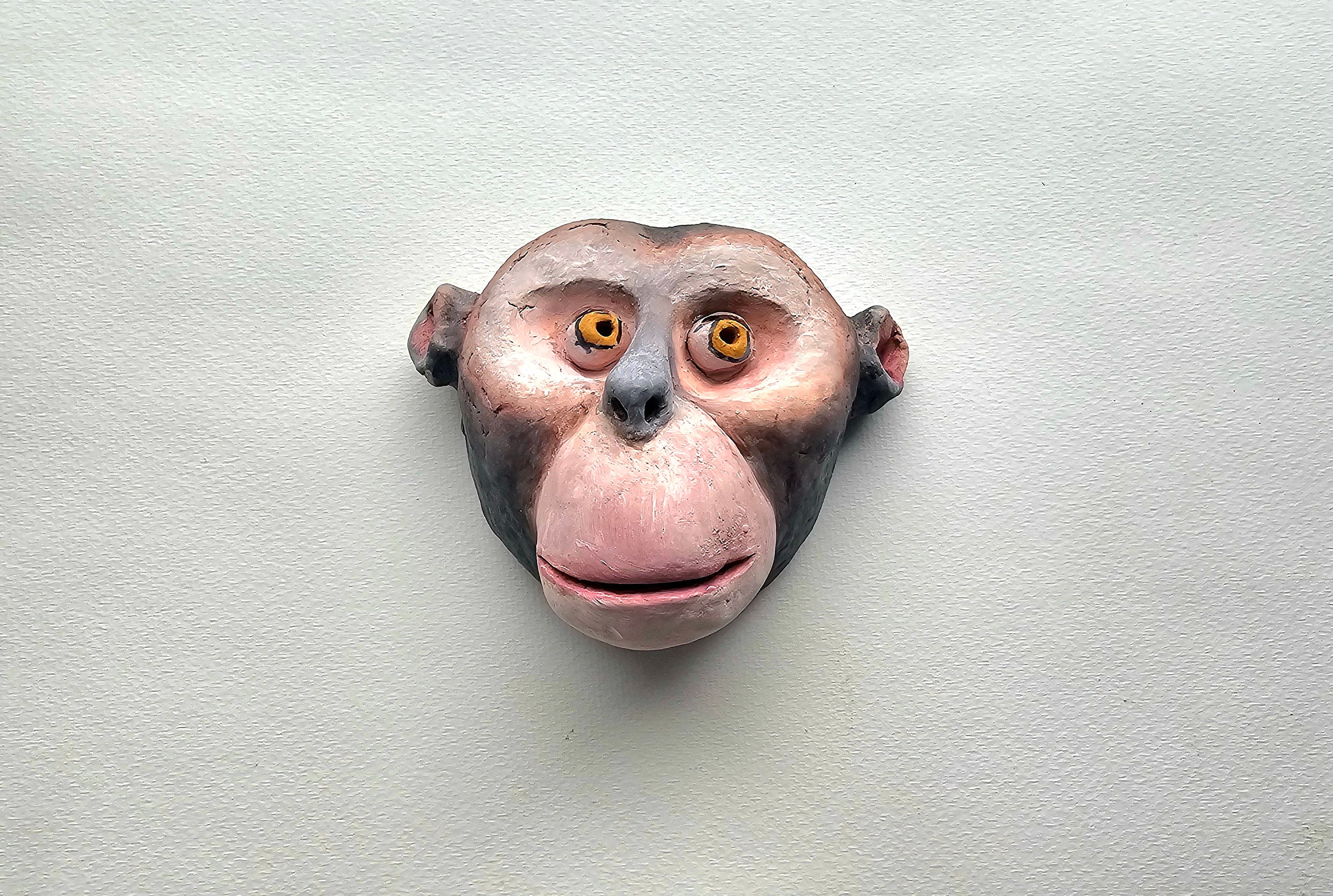 Monkey Sculpture,monkey Mask, Monkey Wall Decor,birthday Gift - Etsy