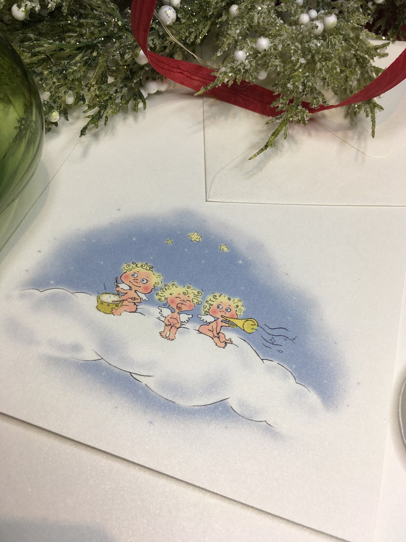 Christmas Card ANGELS - Etsy