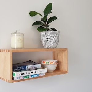 Timber Box Shelf, Wood Box Shelf, Floating Box Shelf, Dovetail Floating ...