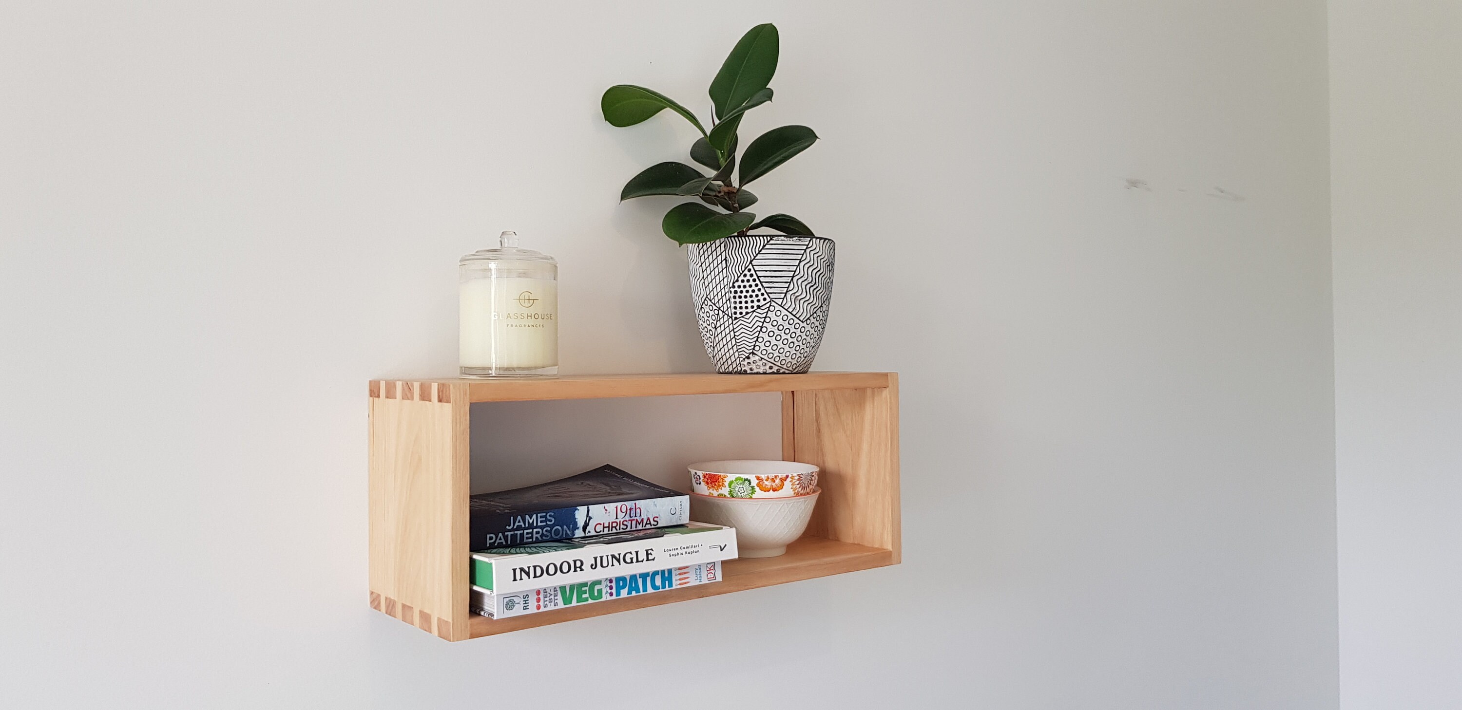 Timber Box Shelf, Wood Box Shelf, Floating Box Shelf, Dovetail Floating ...