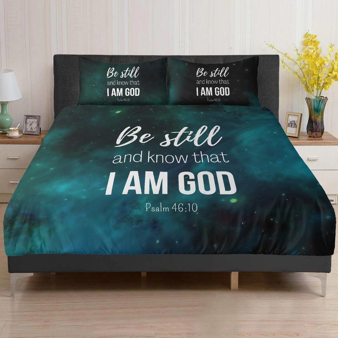 Be Still and Know That I Am God - Christian Bedding Set Duvet With ...