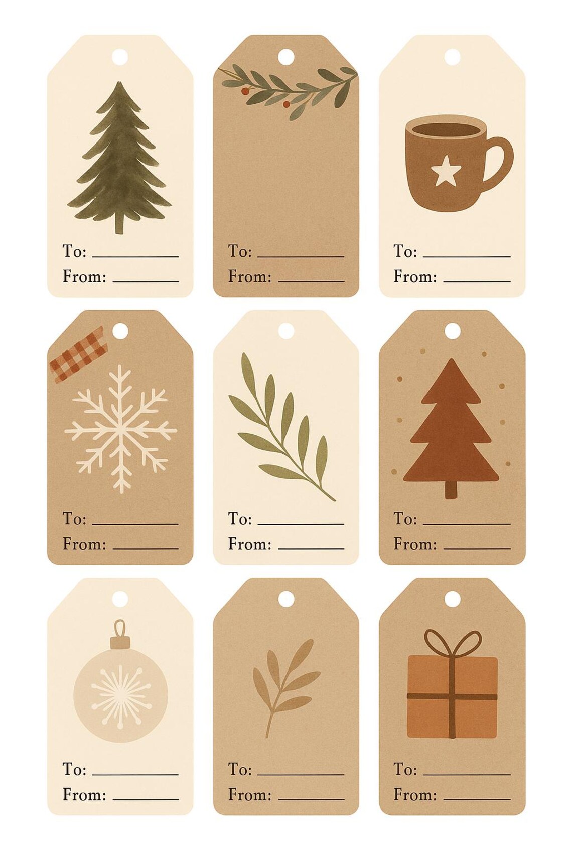 Holiday/christmas Gift Tags - Etsy