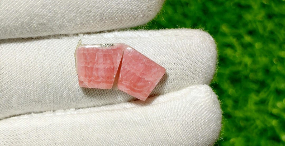 Rhodochrosite Crystal Pair, Fancy Cabochons, 9 Cts. 10X9X4 MM - Etsy