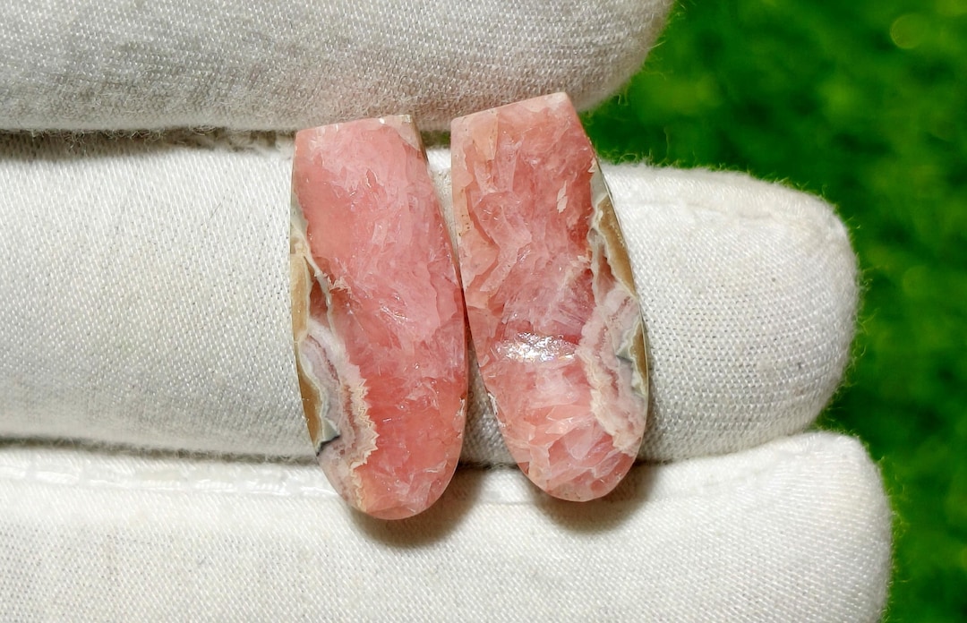 Rhodochrosite Crystal Pair, Fancy Cabochons, 17 Cts. 20X8X3 MM - Etsy