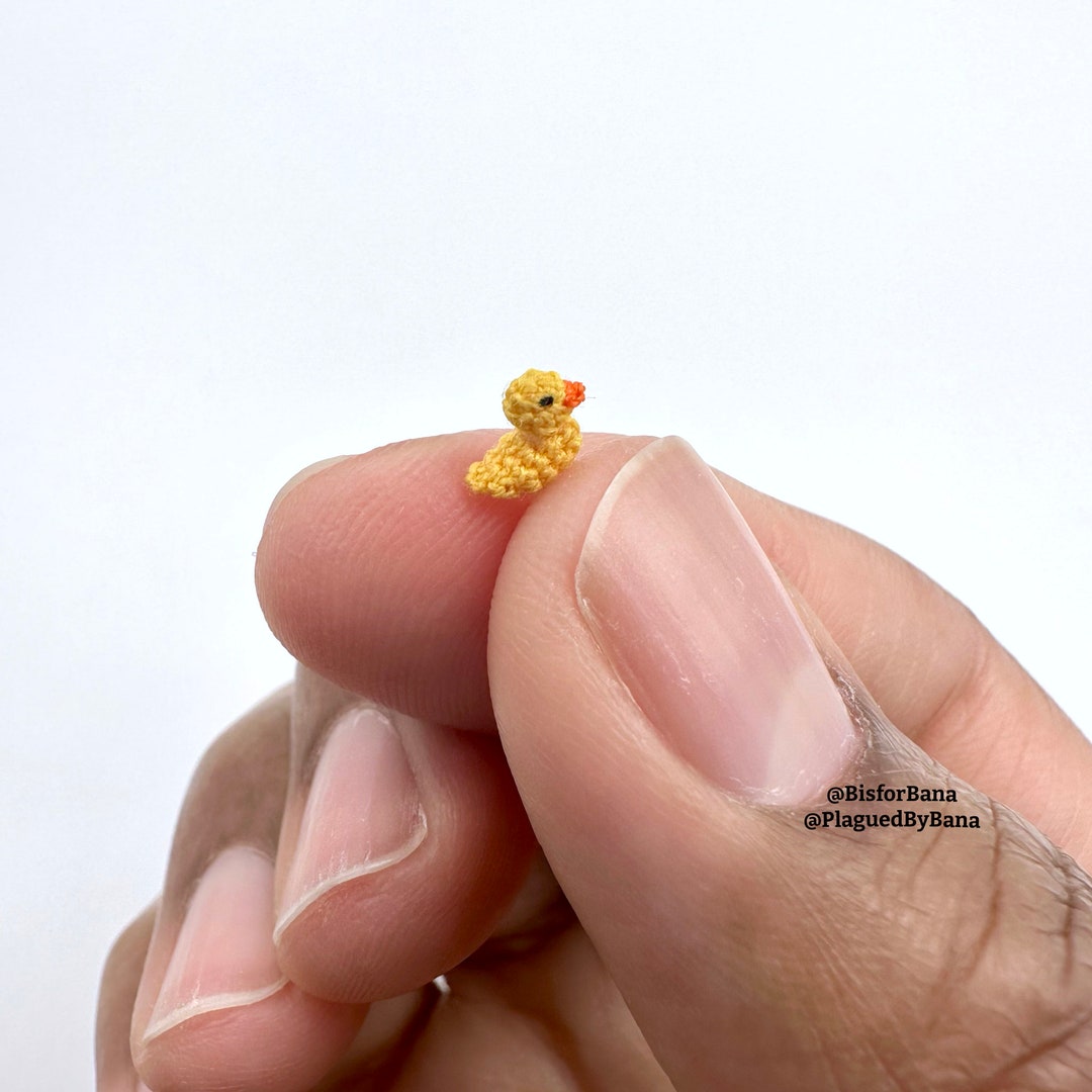 Tiny Duck, Micro Crochet Duck, Miniature Duck, Tiny Amigurumi, Micro ...