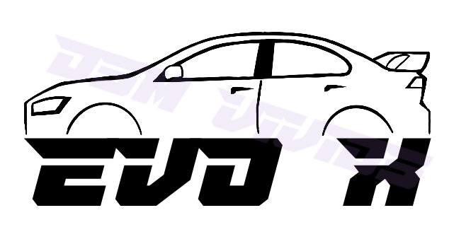 Evo X Car Decal - Etsy
