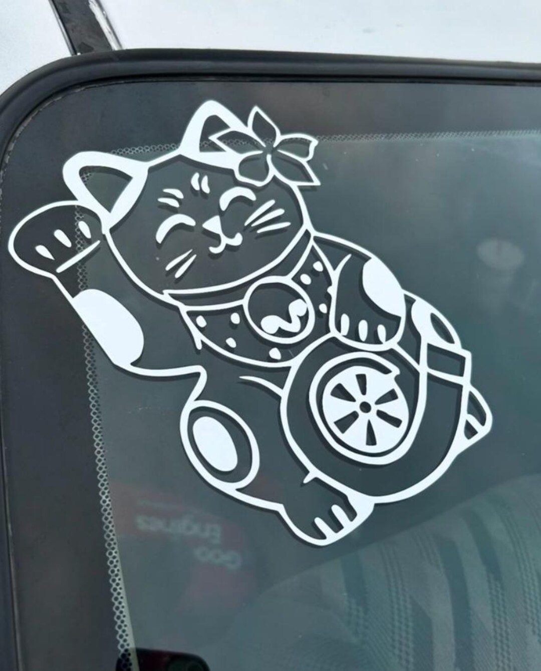 Turbo Kitty Car Decal - Etsy