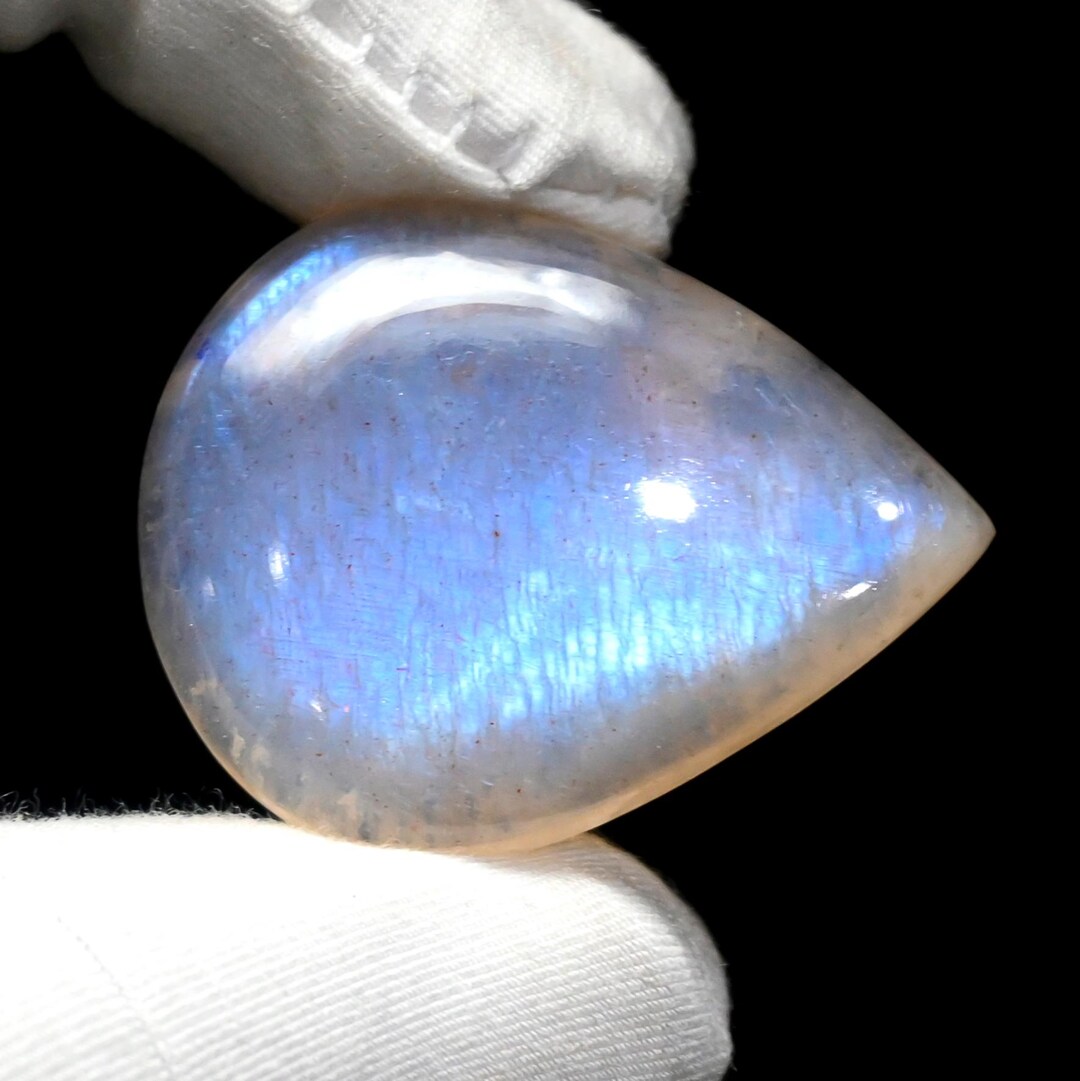 Loose Semi Precious African AAA Quality Rainbow Moonstone Gemstone Pear ...