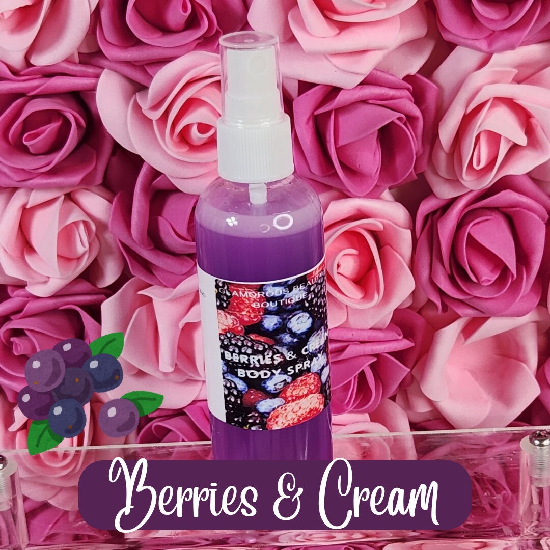 Berries & Cream Moisturizing Body and Hair Spray. 4 Oz Handmade Alcohol ...