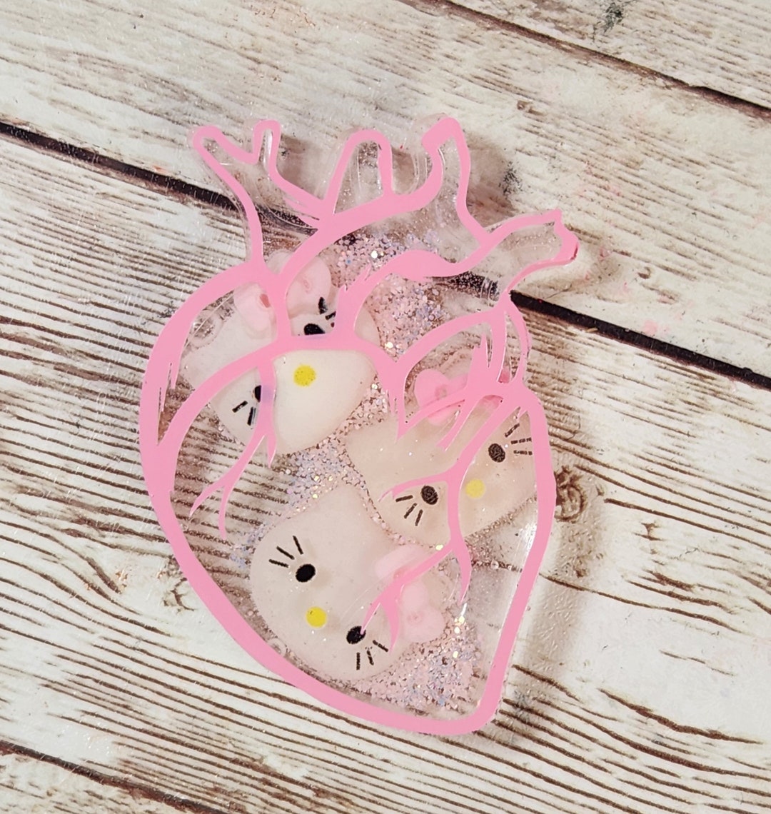 Hello Kitty Anatomical Heart & Cardiac Nurse Resin Badge Holder. Resin ...