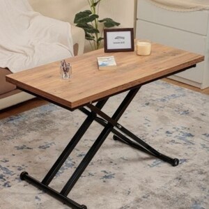 Pine Covered,smart Convertible Table, Adjustable Height Table, Foldable ...