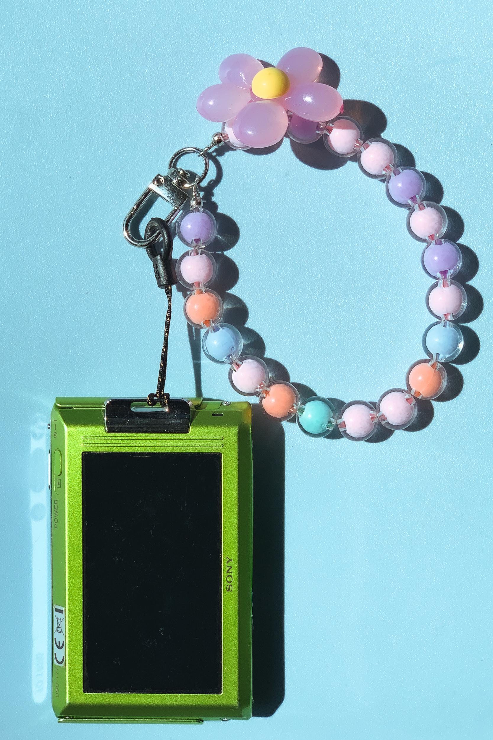 Pastel Flower Beaded Camera Handstrap Lanyard – Wriststrap Accessory ...