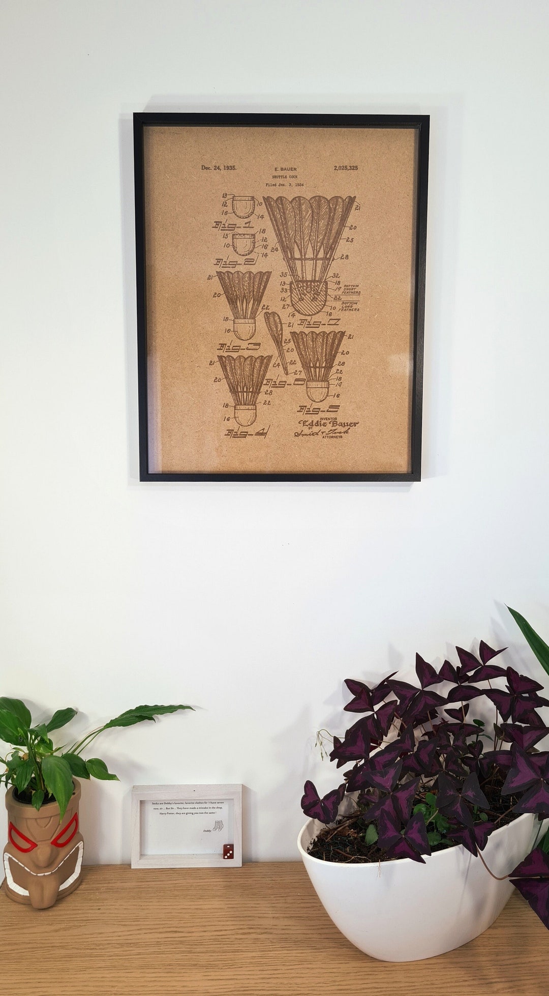 Laser Engraved Frame Official Badminton Shuttlecock Patent Unique ...