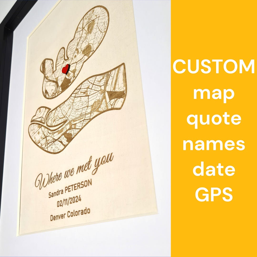 Customizable New Born Art Map - Unique Personalized Baby Shower Gift ...