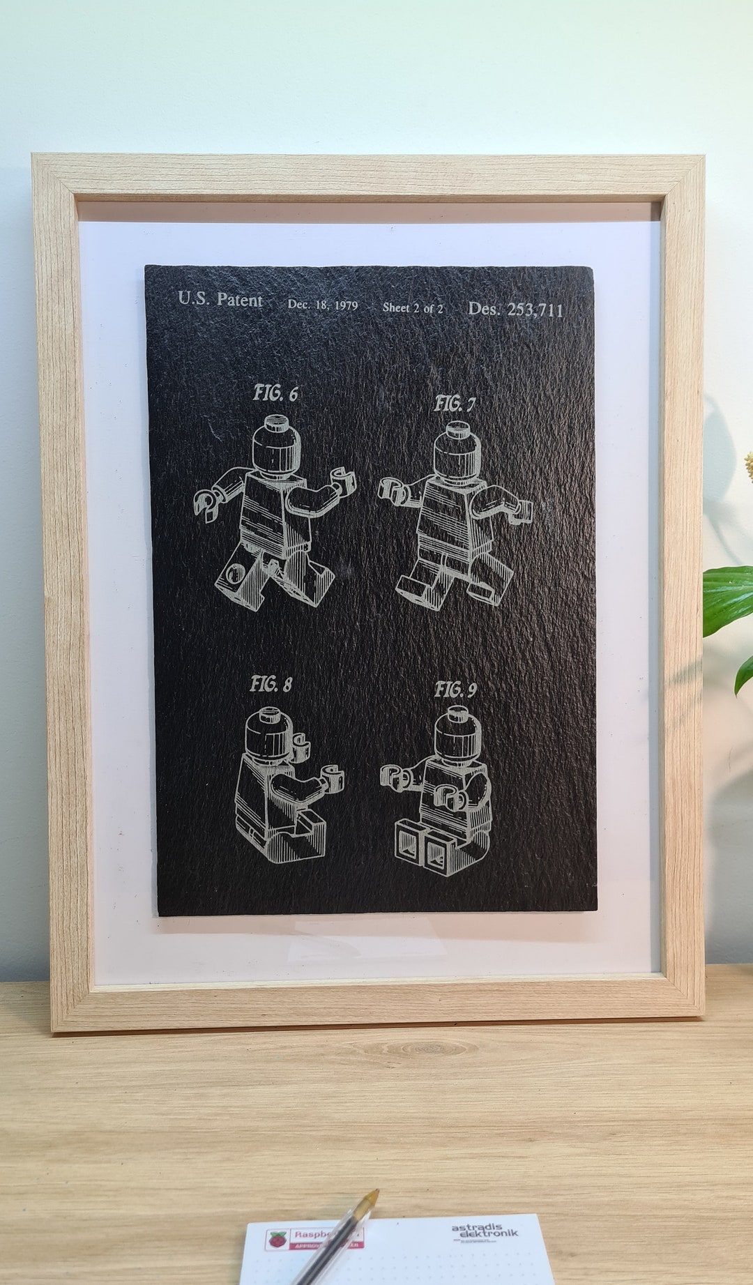 Decorative Frame Official Lego Minifigure Patent Laser Engraved Slate ...