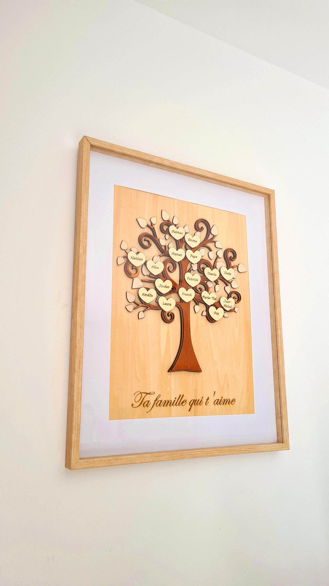 Custom Family Tree Gift Frame for Family Tree of Life - Wood Decor Home ...