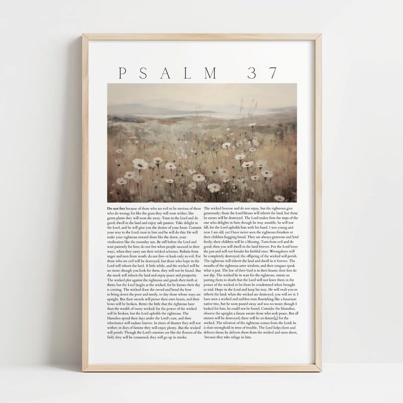 Psalm 37 Poster - Etsy UK