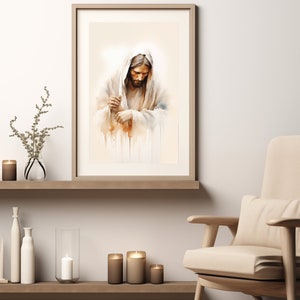 Follow in His Footsteps' Jesus Christ Digital Art Print, Jesus Christ ...