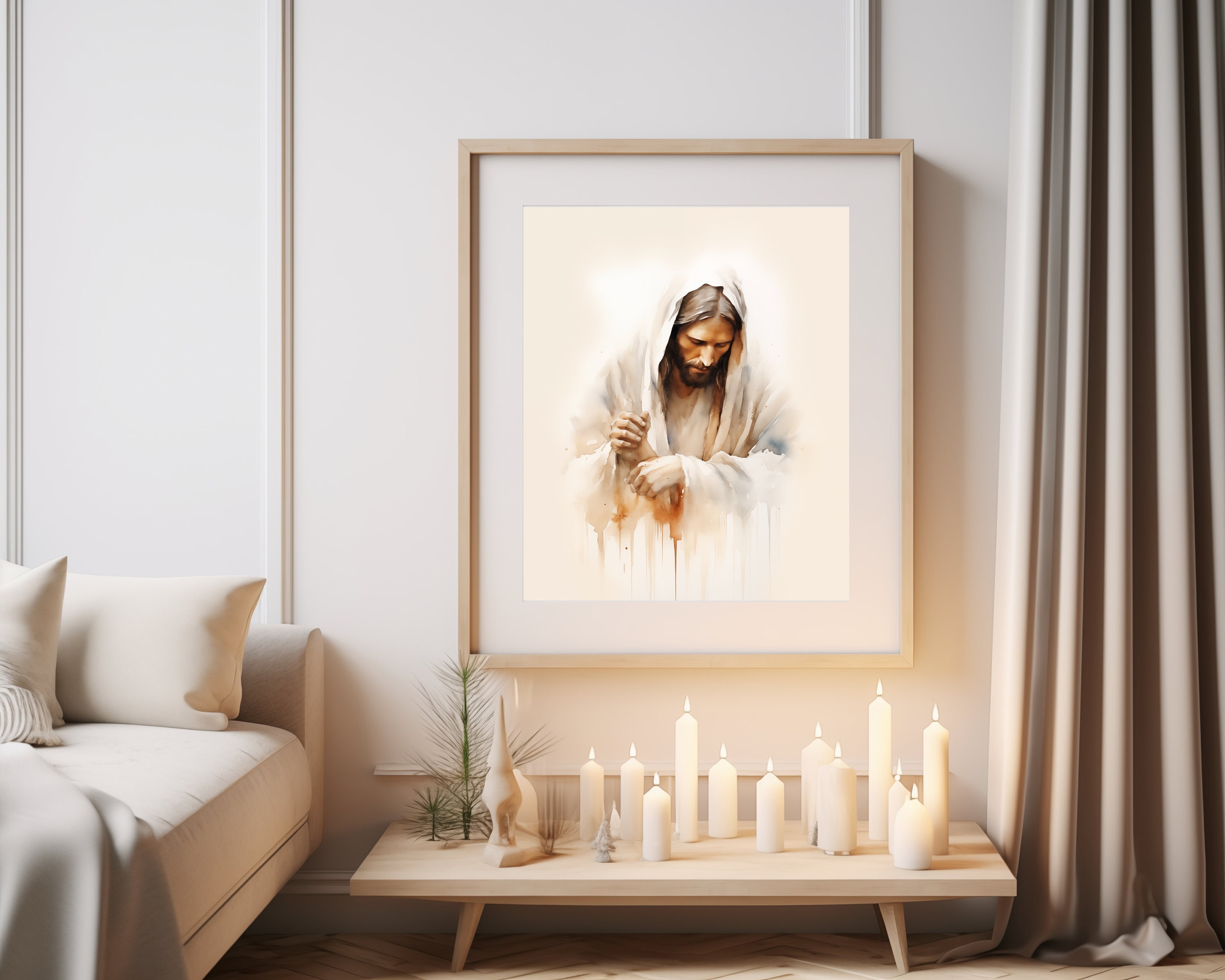 Follow in His Footsteps' Jesus Christ Digital Art Print, Jesus Christ ...