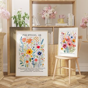 Floral Scripture Art, Botanic Bible Verse, Proverbs 16:3 Bible Verse ...