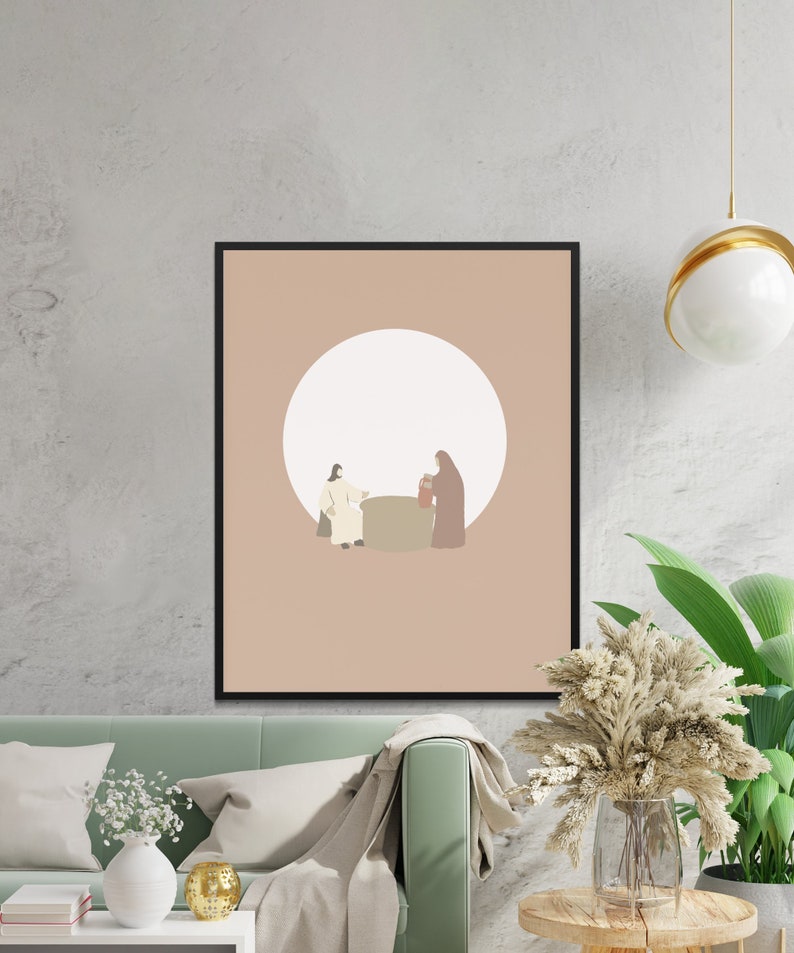 Woman At The Well Samaritan Woman John 4 4 26 Jesus Print Jesus Wall